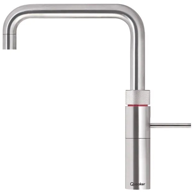 Quooker Pro 3 Fusion Square Kitchen Tap in Stainless Steel 3FSRVS