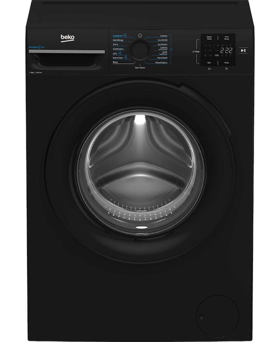 Beko Beko 9kg 1400rpm Washing Machine A Rated with EnergySpin | Black ...