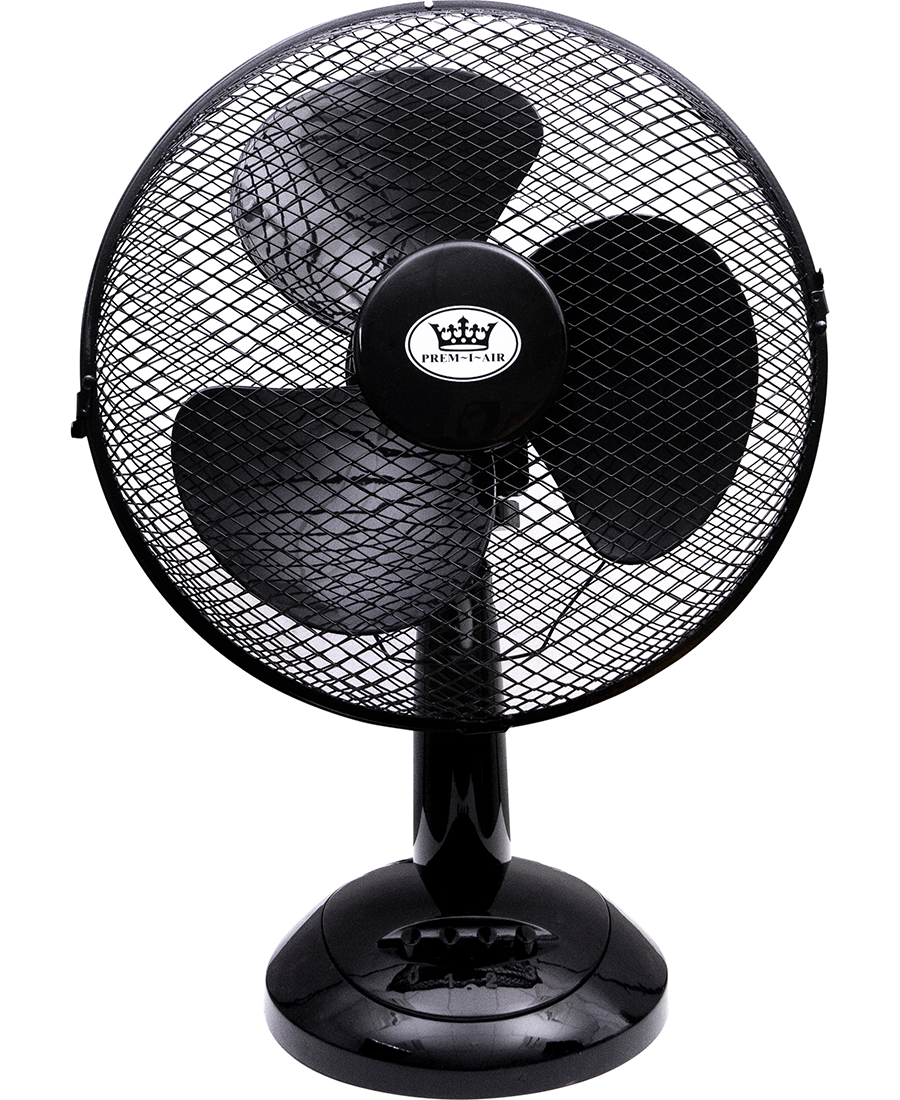 Prem-i-Air 12" Desktop Oscillating Fan with 3 Speeds | Black EH1522BK
