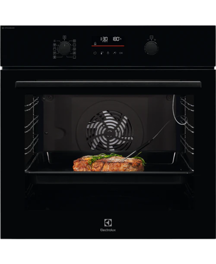 Electrolux 600 SteamBake Built-In Single Oven | Black EOD6C46K2