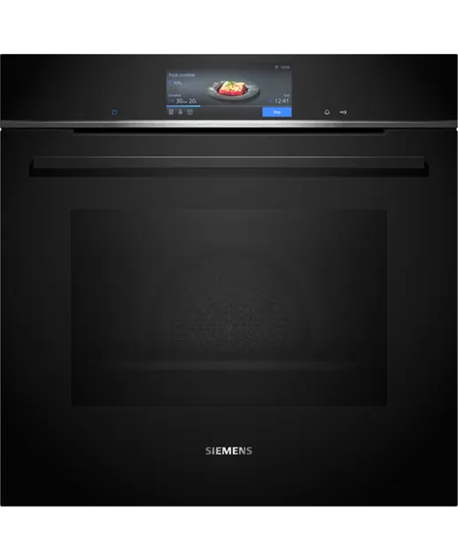 Siemens iQ700 Built In Single Oven with Voice Assistant | Black HB778G3B1B