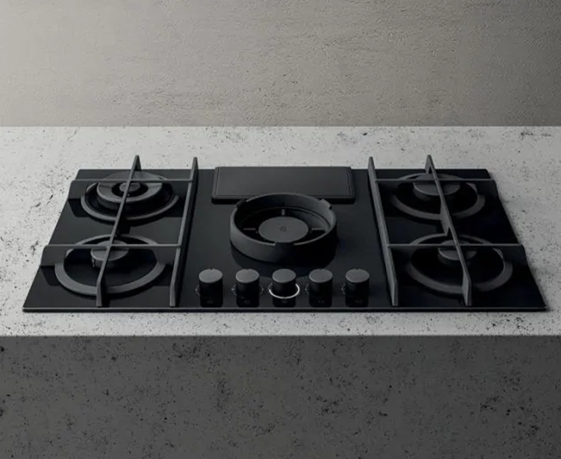 Elica Elica 88cm NikolaTesla Flame Duct Out Vented Gas Hob | Available ...