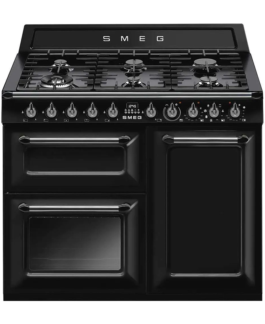 Smeg Smeg 100cm Traditional Dual Fuel Range Cooker | Black TR103BL