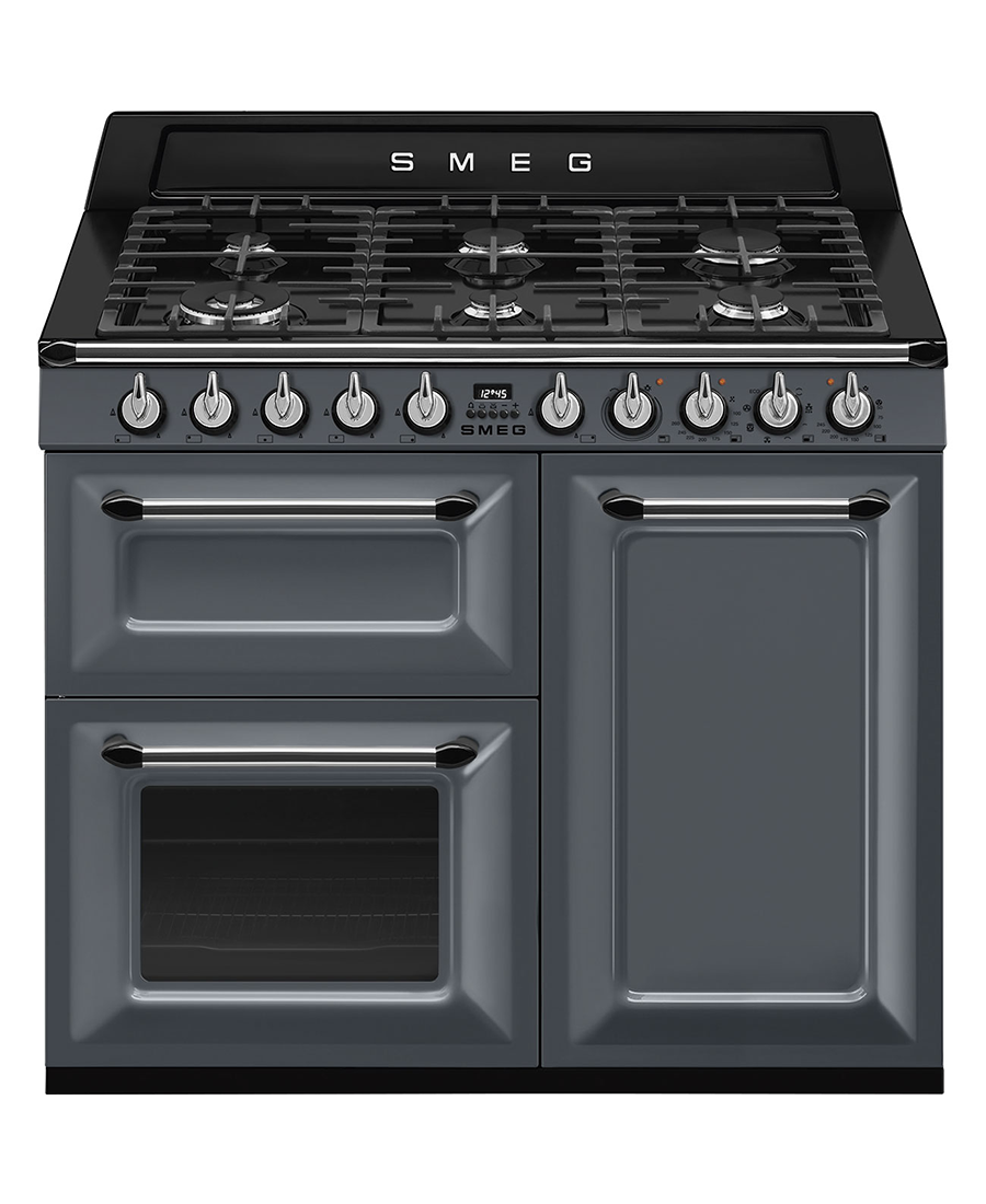 Smeg Smeg 100cm Traditional Dual Fuel Range Cooker | Slate Grey TR103GR